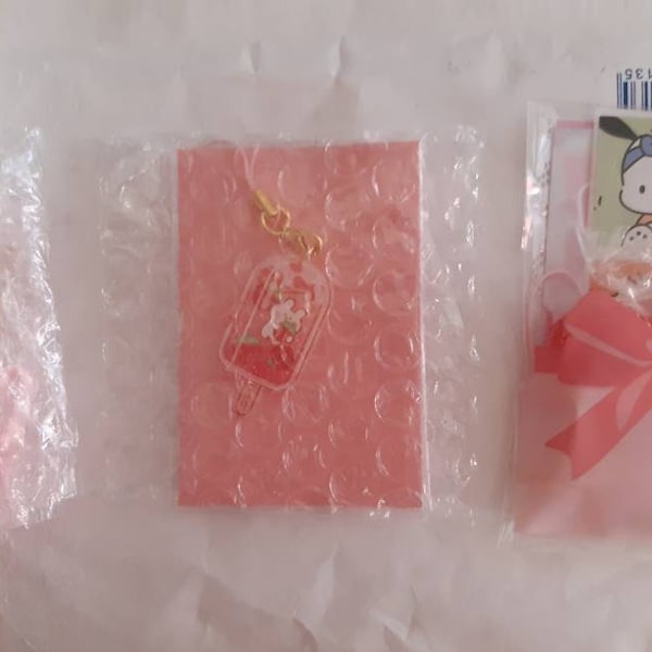 Kawaii Sakura Phone Charm Pastel Pink Cherry Blossom Keychain Kawaii ...