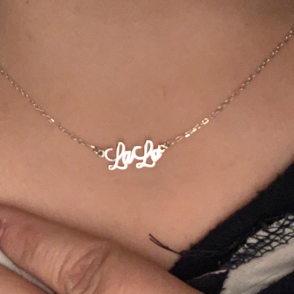 Personalized Tiny Name Necklace - Small Name Necklace - Delicate Name ...