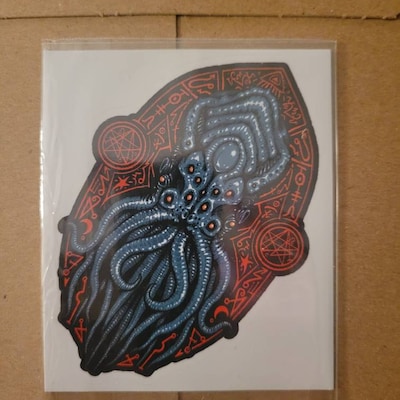 CTHULHU Vinyl Sticker HP Lovecraft horror, Cult, Mythos - Etsy