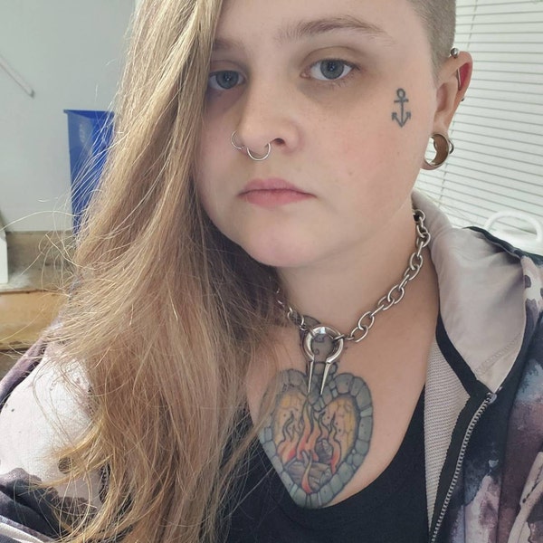 Spike Chain Choker Necklace| Gothic Jewelry| Spike Necklace| Emo ...