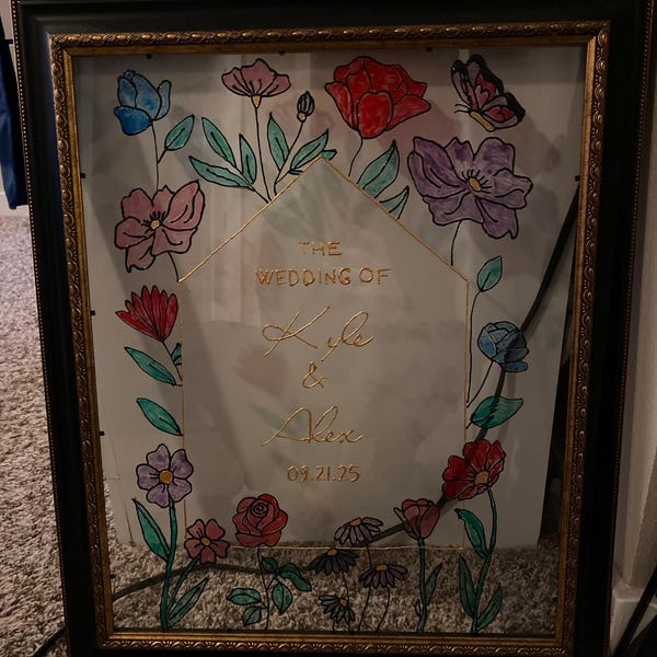 Stained Glass Wedding Welcome Sign Template – DIY Floral Design ...
