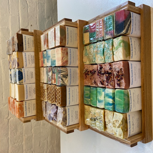 3 Wood Crates + 3 Storage Totes Soap Display Stand for Farmers Market ...