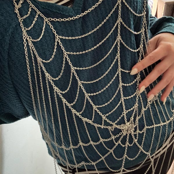 Gold Silver Tassel Shoulder Chain Body Chain, Vintage Art Decorative ...