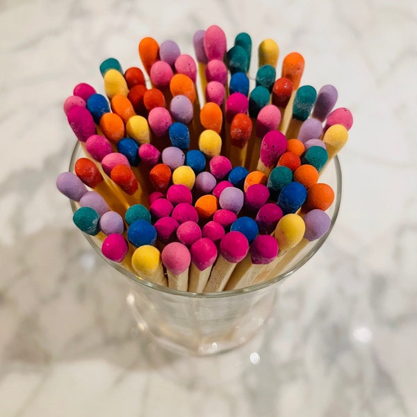 Refill Matchsticks! Bundle of 100 Color Safety Matches to Refill Your ...