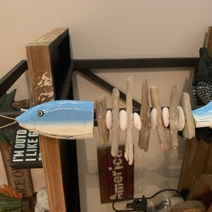 Handmade Wave Towel Rack Distressed Wood White Wash Coat Rack - Etsy