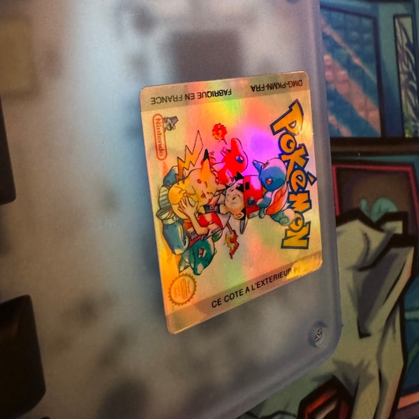 Sticker Holographic Pokémon Gameboy Linker Cartridge Ezflash Everdrive ...