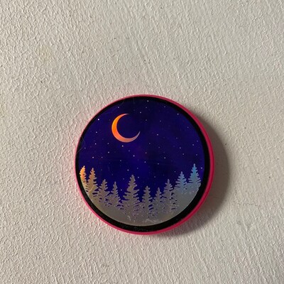 Mini Sticker Holographic Nature Sticker Pop-socket Sticker - Etsy