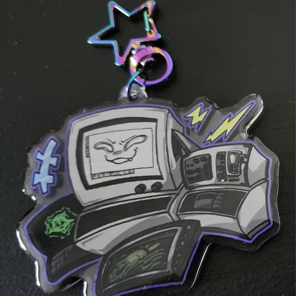 Painter Keychain – Pressure Roblox Fan Art, Acrylic Charm, Painter ...