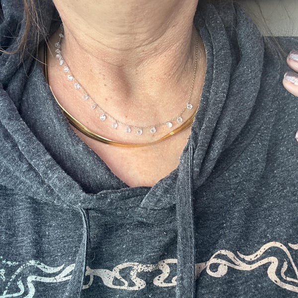 Herringbone Necklace, Snake Necklace, Herringbone Chain, Layered ...