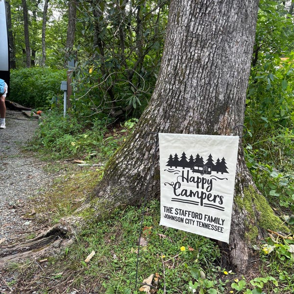 Personalized Camping Flag, Camp Name Sign, Custom Garden Flag, Camper ...
