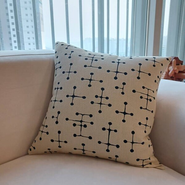Mid Century Modern Pillow Cover: Maharam LETTERS Fabric, Gunnar ...