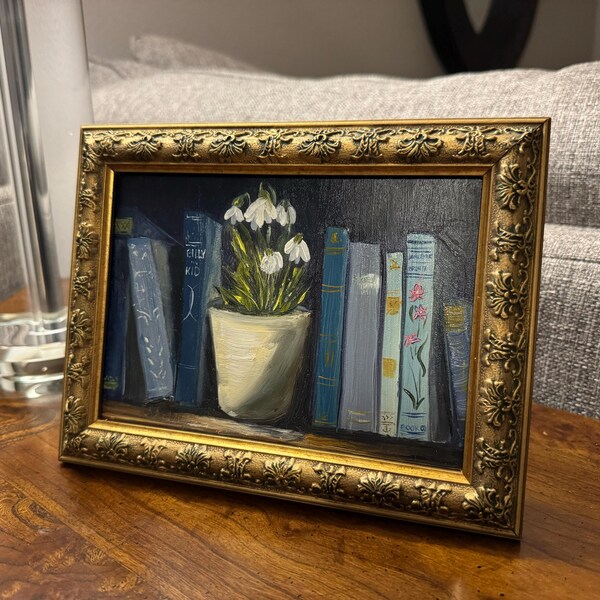 Miniature Original Oil Painting Still Life Fine Art Teacup Flowers ...