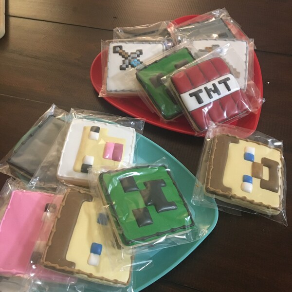 Minecraft Cookies - Etsy