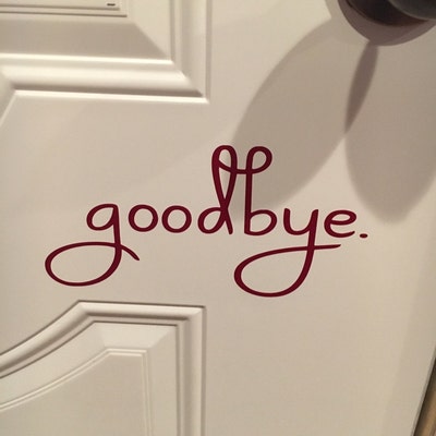 Hello Goodbye Decal Set Front Door Welcome Door Decal Front Door Decals ...