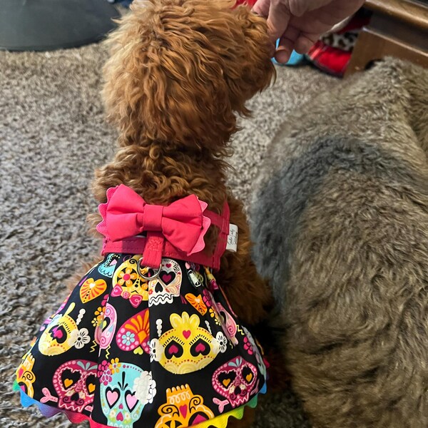 The Harlow // Halloween Dog Harness Dress, Dog Harness Dress, Dog Dress ...