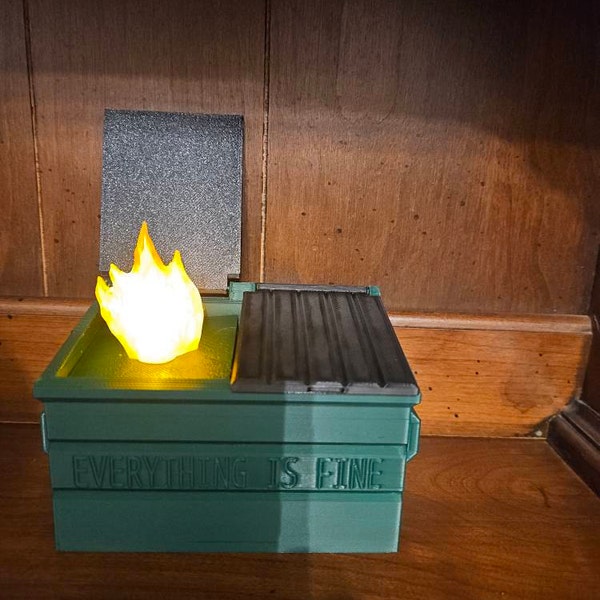 Flickering LED Dumpster Fire - Etsy