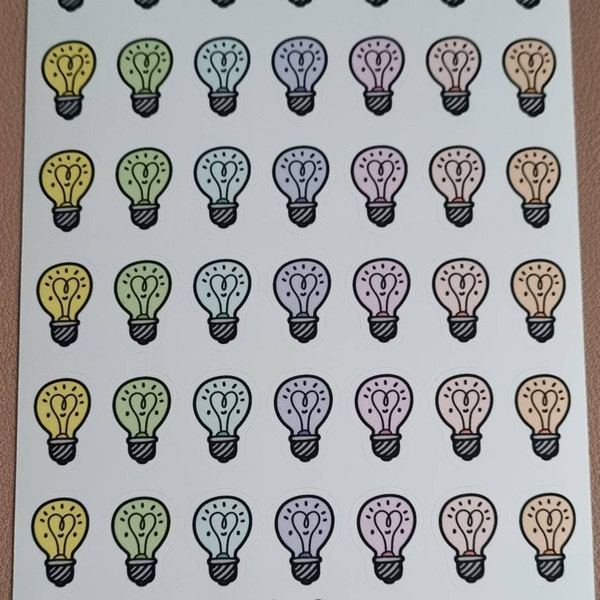 42 Bright Idea Bulb Planner Stickers Cute Kawaii SSC1036 - Etsy UK