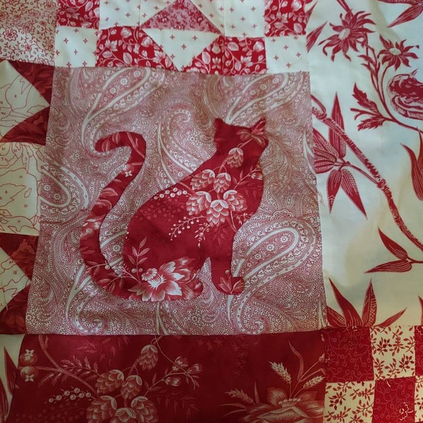 Cat Applique Template | Raw Edge Applique Pattern (PDF Download) - Etsy