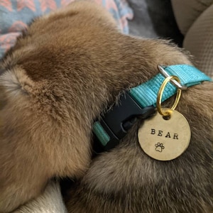 Custom Hand Stamped Dog Tags Simple Handmade Pet Id Tag - Etsy