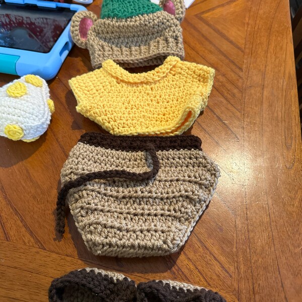 Crocheted Gus Gus Mouse Costume: Cinderella Inspired Baby Outfit - Etsy