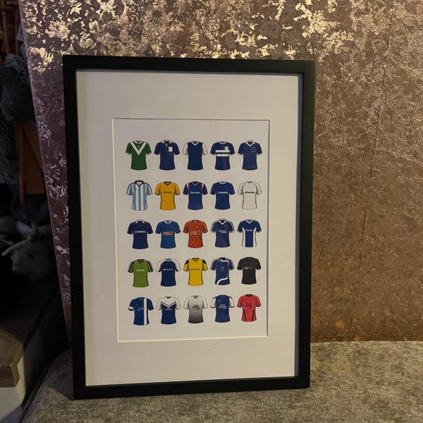 Chelsea Football Shirt Poster | Chelsea Shirt Print | Retro Soocer ...