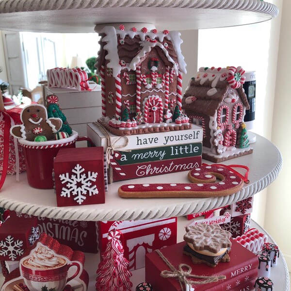 Gingerbread Boy, Gingerbread Girl, Gingerbread Decor, Tiered Tray Decor ...