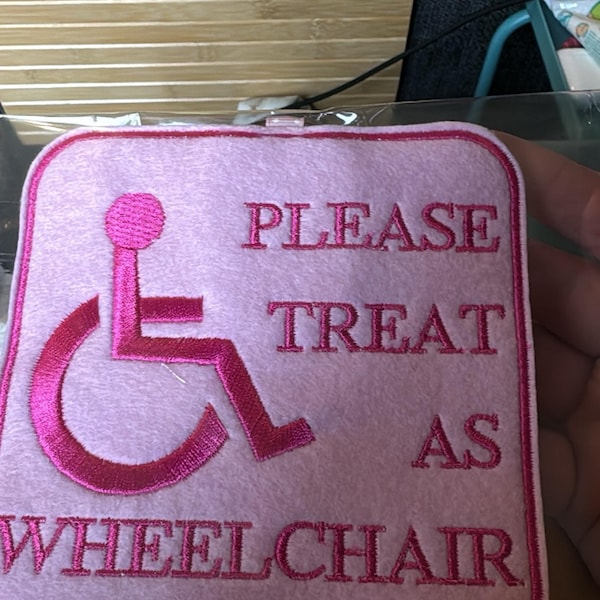 Treat as Wheelchair Sign, Disabled Buggy Tag, Wheelchair Pram Clip ...