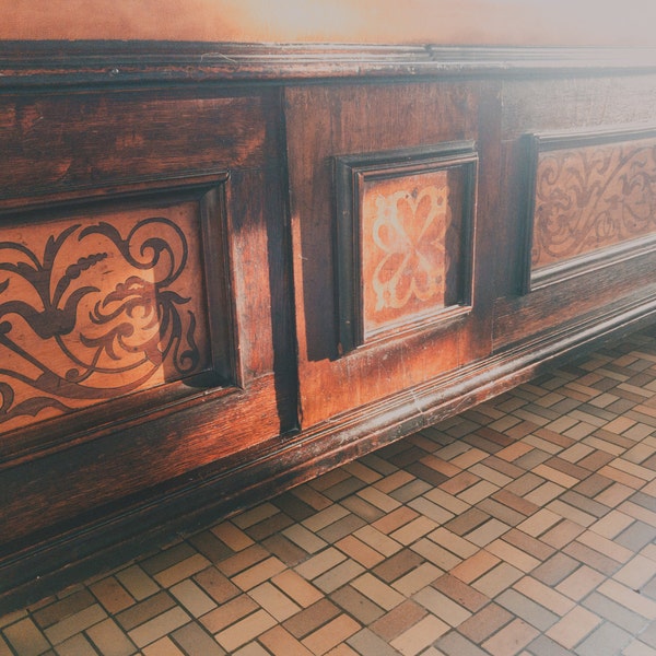 Antique Tiger Oak Monks Hall Bench & Chest - Etsy