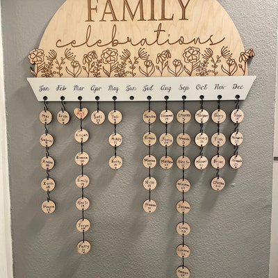 Birthday Calendar, Birthday Board, Celebrations Calendar, Birthday ...