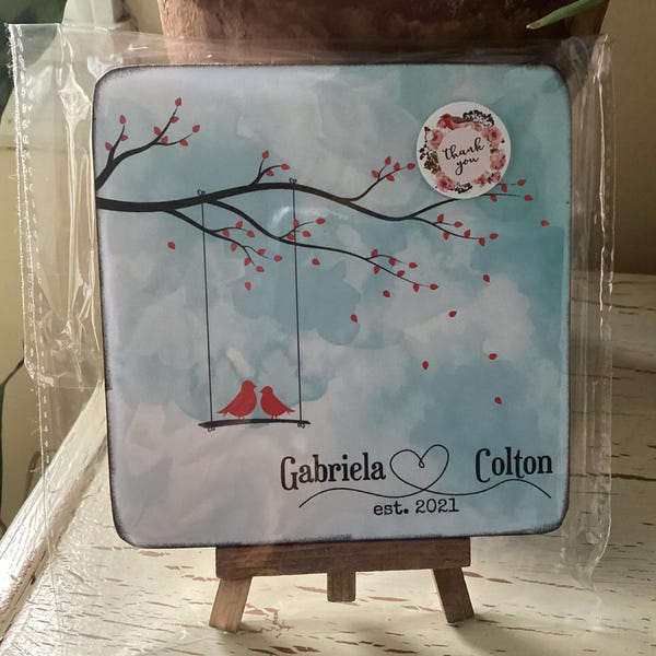 Folk Art Wood Block Signs for Home Decor, Whimsical Village Night Sky ...