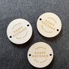 Personalised Button Tag for Crafters, Engraved Wood Buttons, Mirror or ...