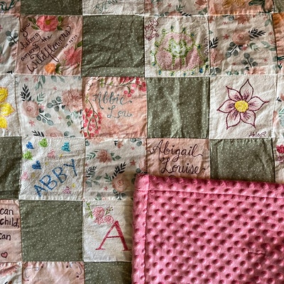 Silver Edged Wedding Message Quilt Kit Adult Size Lap Quilt Wedding ...