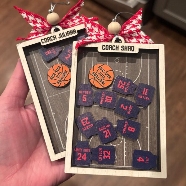 Personalized Basketball Shaker Ornament, Custom Jersey's Name & Number ...