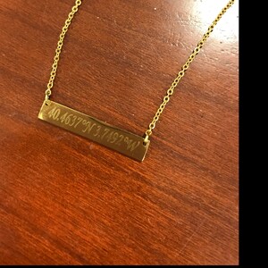 Gold Bar Necklace Personalized Bar Necklace Name Bar | Etsy