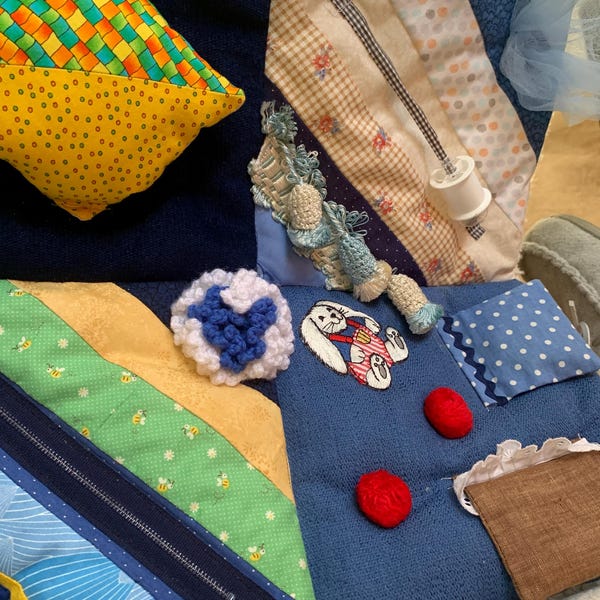 Fidget Quilt, Busy Blanket, Sensory Mat for Memory Care, Dementia ...