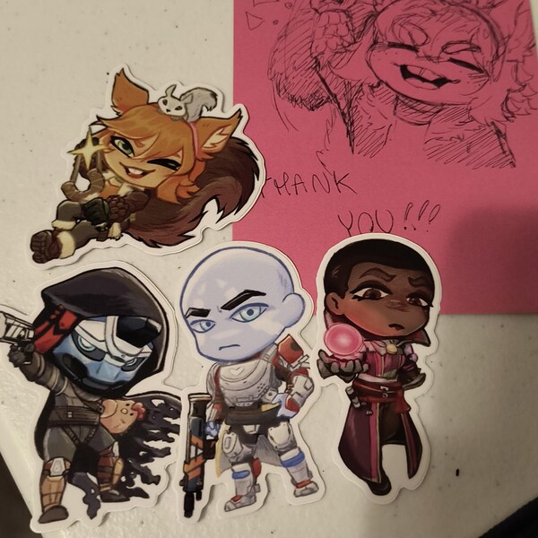 Destiny 2 Chibi of Cayde 6, Ikora, and Zavala Sticker Decal 3 In. - Etsy