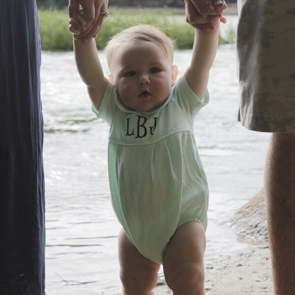 Monogrammed Baby Boy Bubble, Boy Easter Outfit, Personalized Boys ...