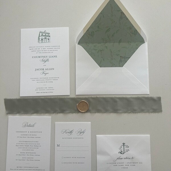 Printed Wedding Program, Folded Wedding Program, Modern Program ...