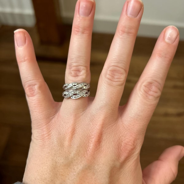 BRAND NEW Arthritic Shank Wedding Band Anniversary Ring 14K White Gold ...