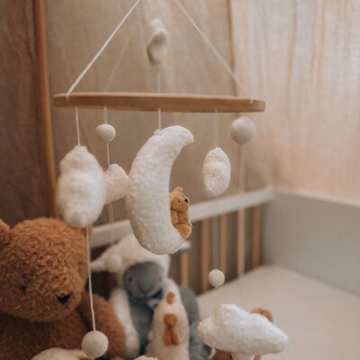 BOUCLE CLOUD Cot Mobile Cot Mobile Cloud Cot Mobile Boucle Crib Mobile ...