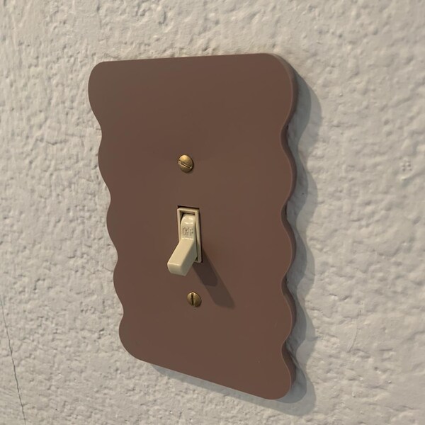 Wavy Wiggle Light Switch Plate - Scalloped Double Rocker Switch Plate ...