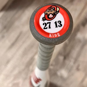 Personalized Baseball Bat Knob Decals, Choose Text, Number & Colors ...