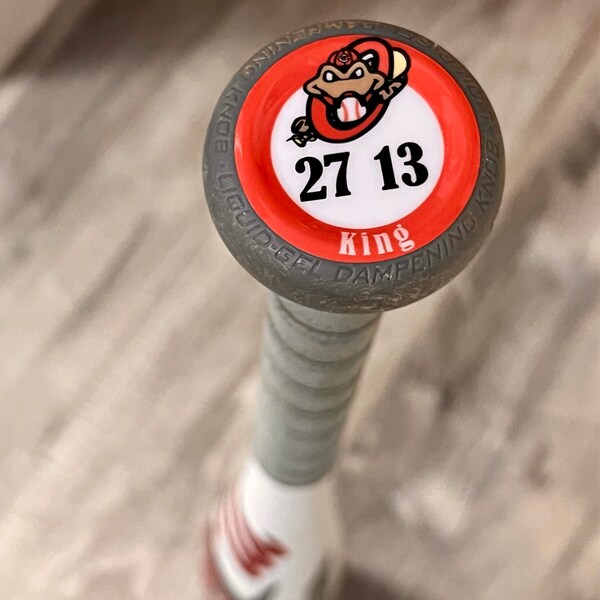 Personalized Baseball Bat Knob Decals, Team Name, Number & Colors - Etsy