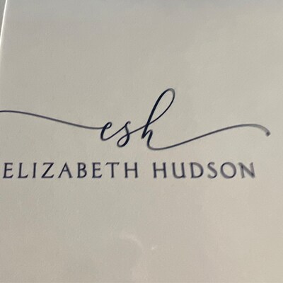 Personalized Stationery Set EXQUISITE SCRIPT MONOGRAM Monogrammed ...