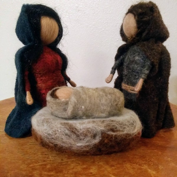 Nativity Set - Needle Felting NATIVITY Kit - Needle Felting Pattern ...