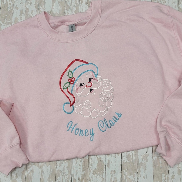 Santa Claus Satin Stitch Outline Machine Embroidery Design File, Happy ...