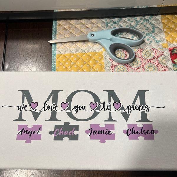Mom We Love You to Pieces Svg , Personalised Family Svg, Mother's Day ...
