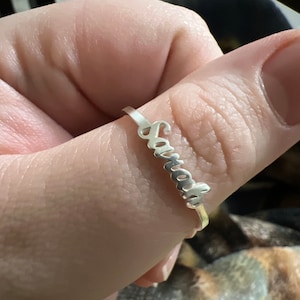 Sterling Silver Name Ring-personalized Ring-customized - Etsy
