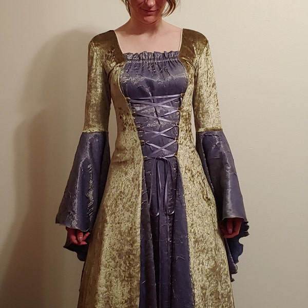 Velvet Forest Wedding Dress Medieval Viking Celtic Pagan Handfasting ...