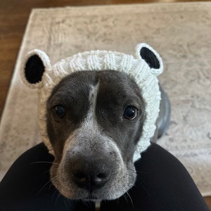 Panda Dog Snood Knit Crochet Dog Hat Easter Dog Costume Ear Warmer - Etsy